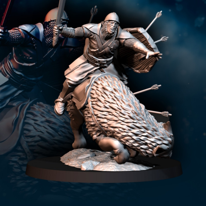 3D Printable Death Wolf Rider | Regular Orc | Fantasy by Davale Games