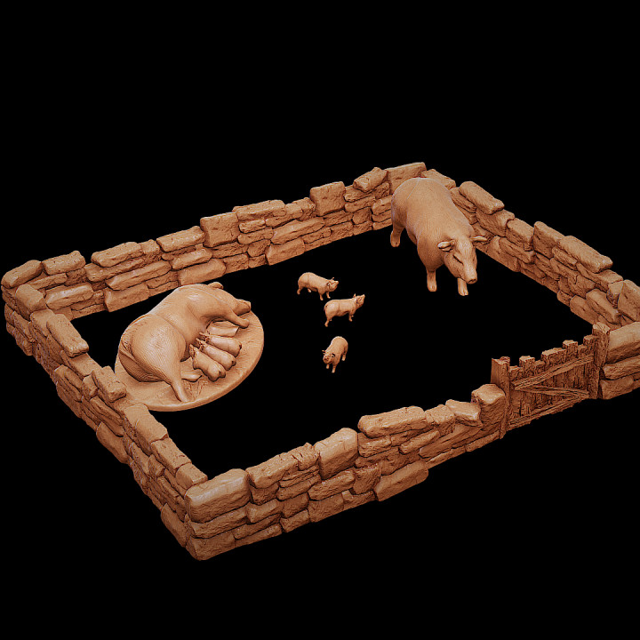 3D Printable Farm Animals #3 by Key Capas