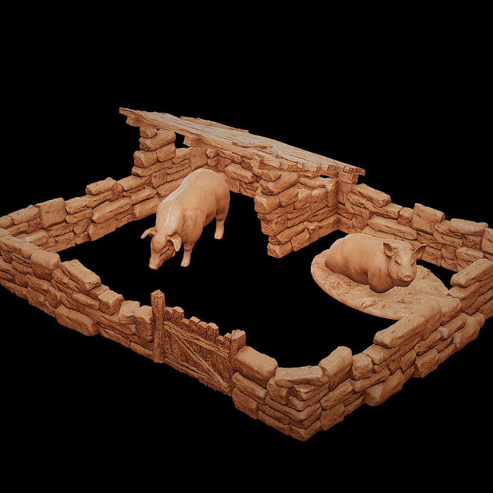 3D Printable Farm Animals #3 by Key Capas