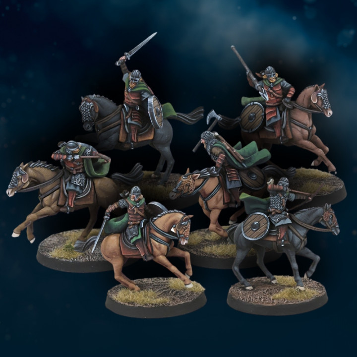 3D Printable 6x West Riders | West Humans | Fantasy by Davale Games