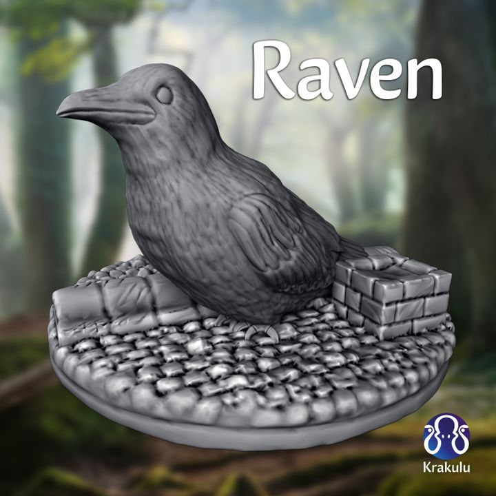 3D Printable Raven by Krakulu
