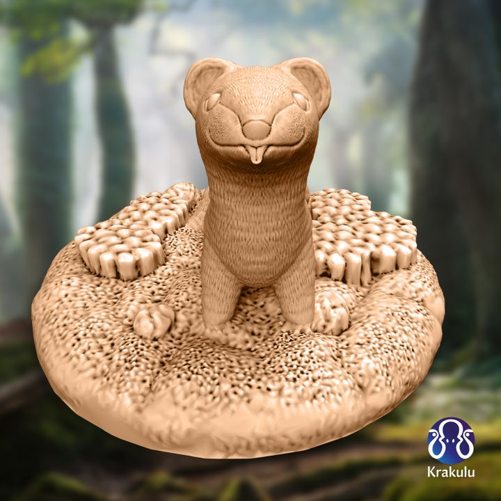 3D Printable Weasel by Krakulu