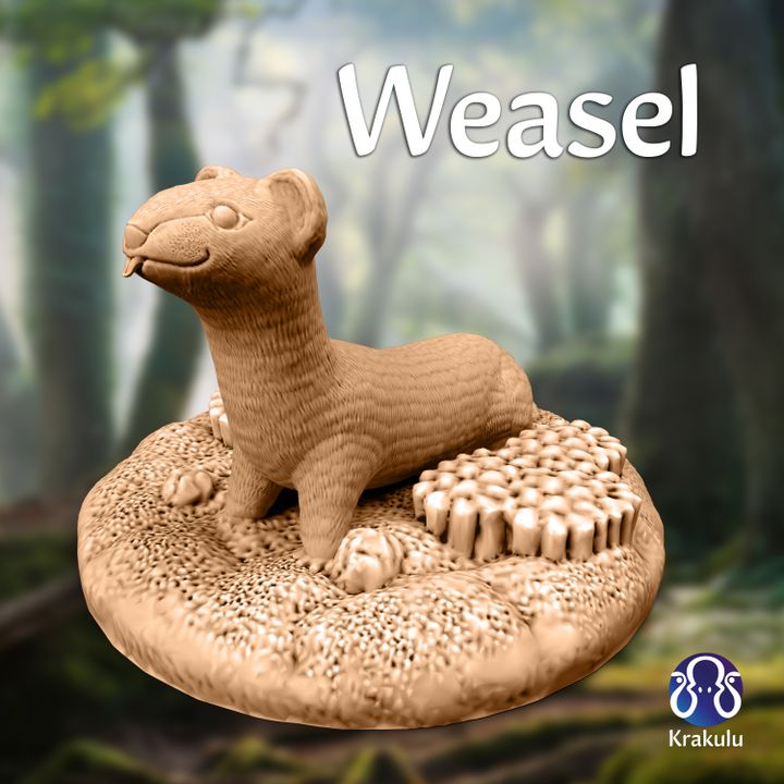 3D Printable Weasel by Krakulu