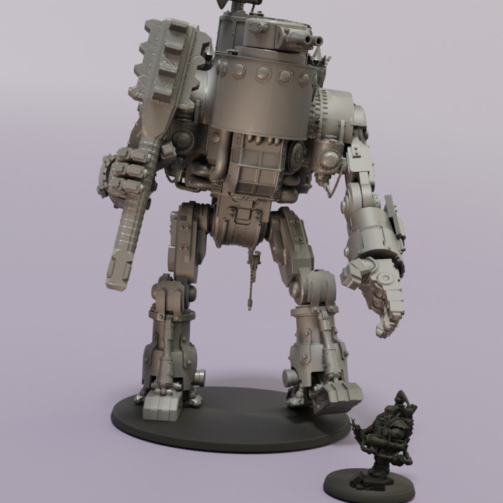 3D Printable Mecha-Gargant - posable, presupported, steampunk mech by ...