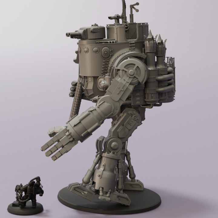3D Printable Mecha-Gargant - posable, presupported, steampunk mech by ...