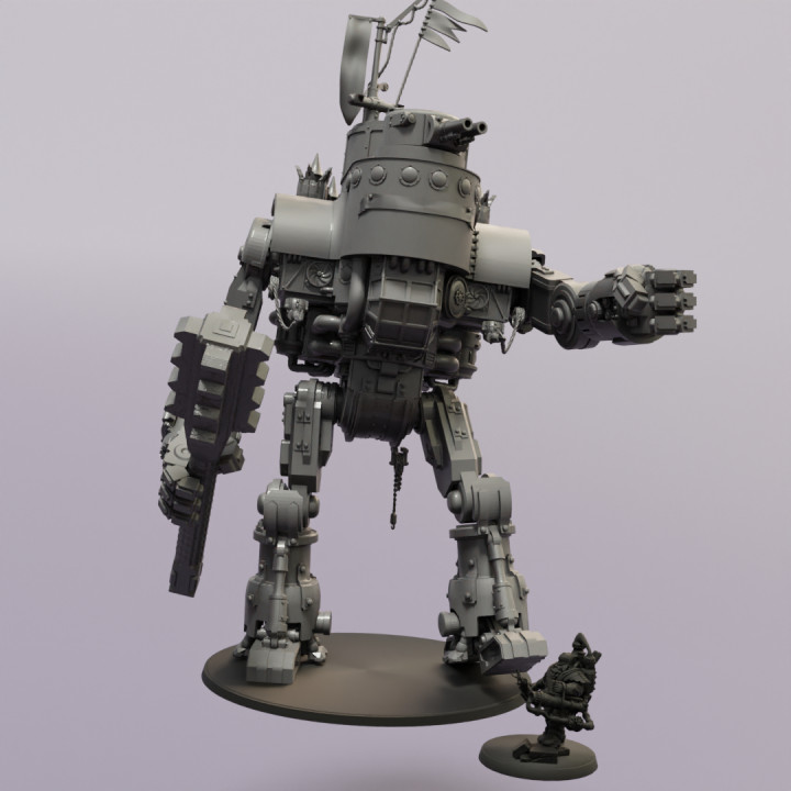3D Printable Mecha-Gargant - posable, presupported, steampunk mech by ...
