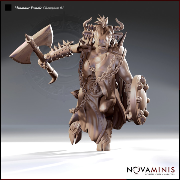 3D Printable The Great Wilderness: Minotaur Tribe [Pack] by NovaMinis