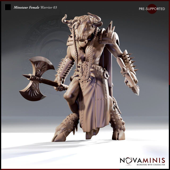 3D Printable The Great Wilderness: Minotaur Tribe [Pack] by NovaMinis