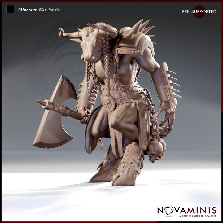 3D Printable The Great Wilderness: Minotaur Tribe [Pack] by NovaMinis