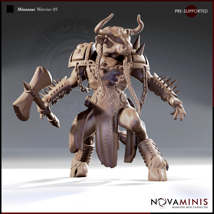 3D Printable The Great Wilderness: Minotaur Tribe [Pack] by NovaMinis