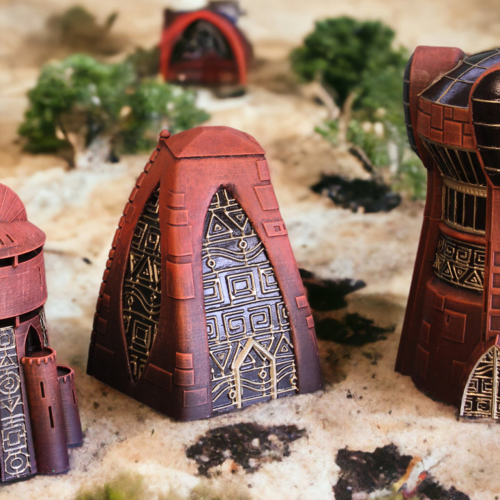 3D Printable Kimondo - african themed scifi city by Terrain4Print