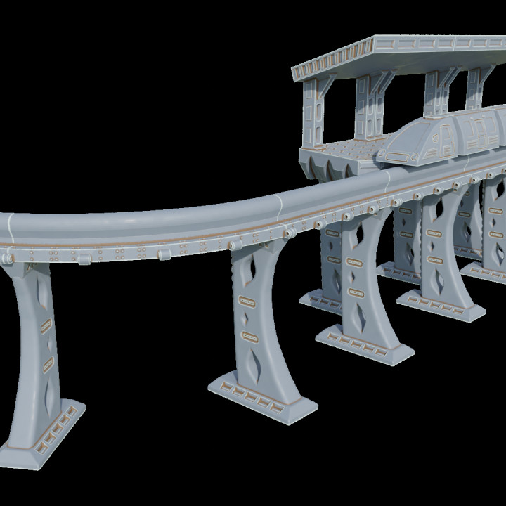 3D Printable Monorail kimondo and riveted by Terrain4Print