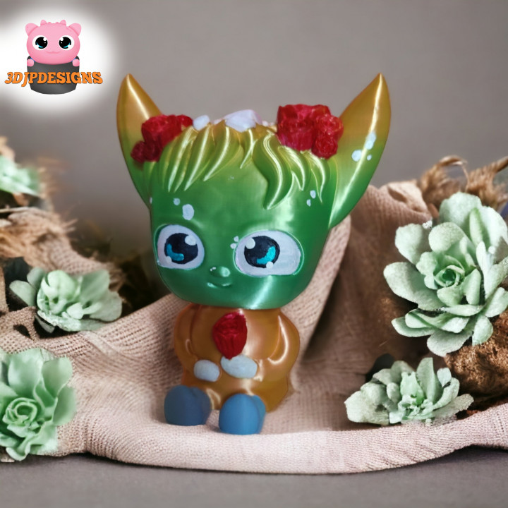 3D Printable Flower stone head Creature by 3DJPDESIGNS