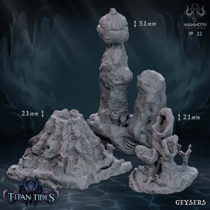 3D Printable Titan Tides Collection (+ 5e Adventure) by Mammoth Factory