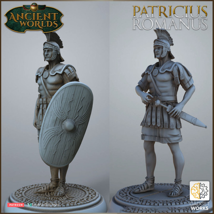 3D Printable 2 Praetorian Guards - Patricius Romanus by Gadgetworks