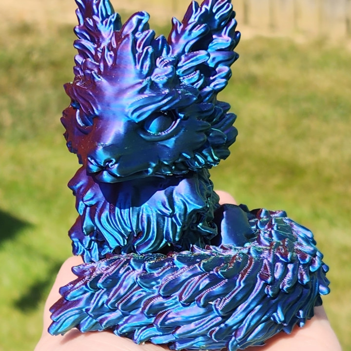 3D Print of Ghost Fox Familiar Miniature by FaCough