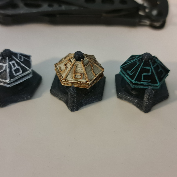 3D Printable Hex point tracker by Arcane Whiskers