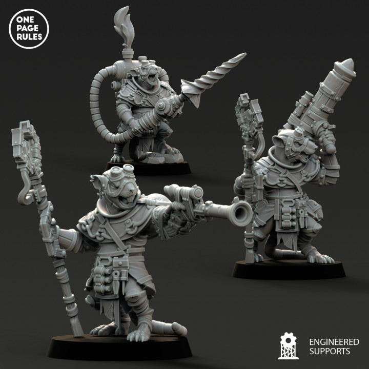 3D Printable Ratmen - Army Bundle #1 by One Page Rules