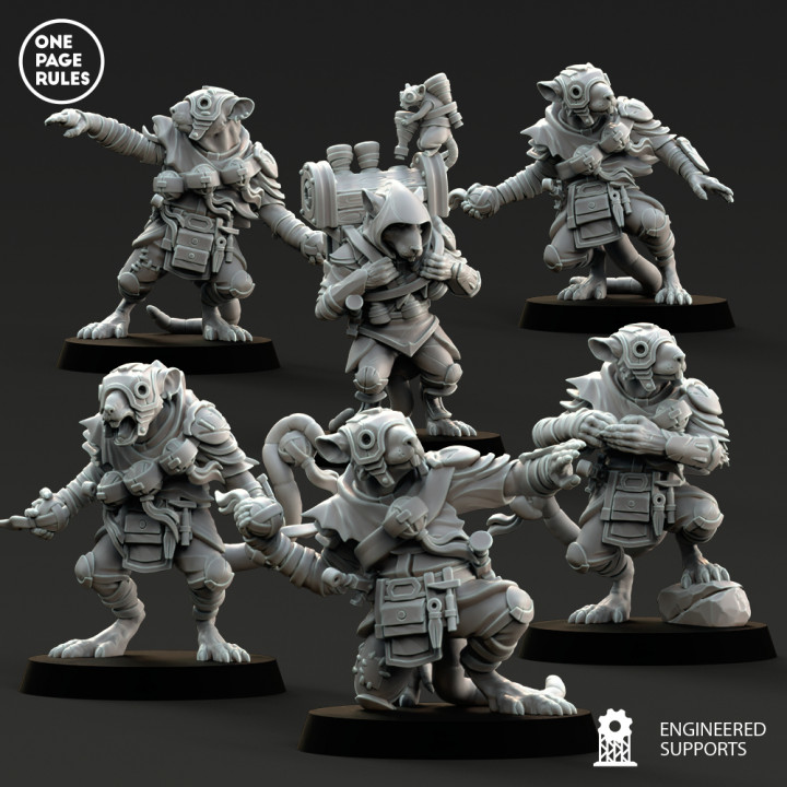 3D Printable Ratmen - Army Bundle #1 by One Page Rules
