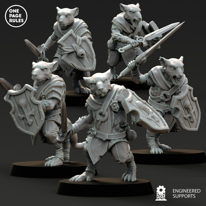 3D Printable Ratmen - Army Bundle #1 by One Page Rules