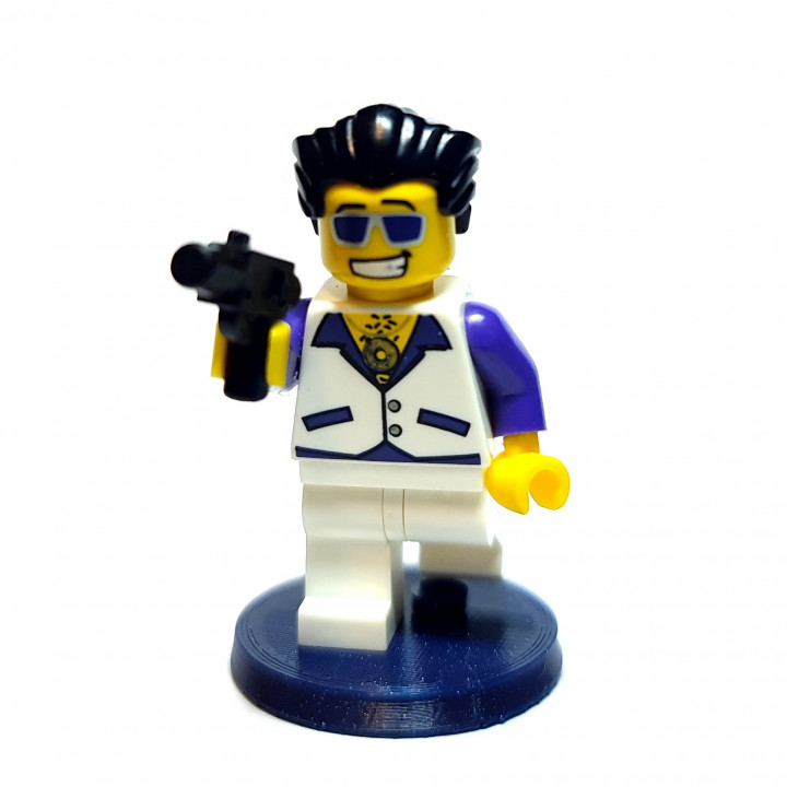 3D Printable 28mm Lego tabletop gaming base by Arcane Whiskers