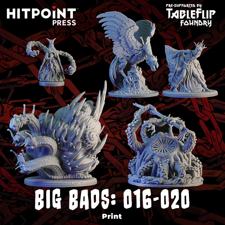 3D Printable Big Bads - FULL MINIATURE BUNDLE by Hit Point Press