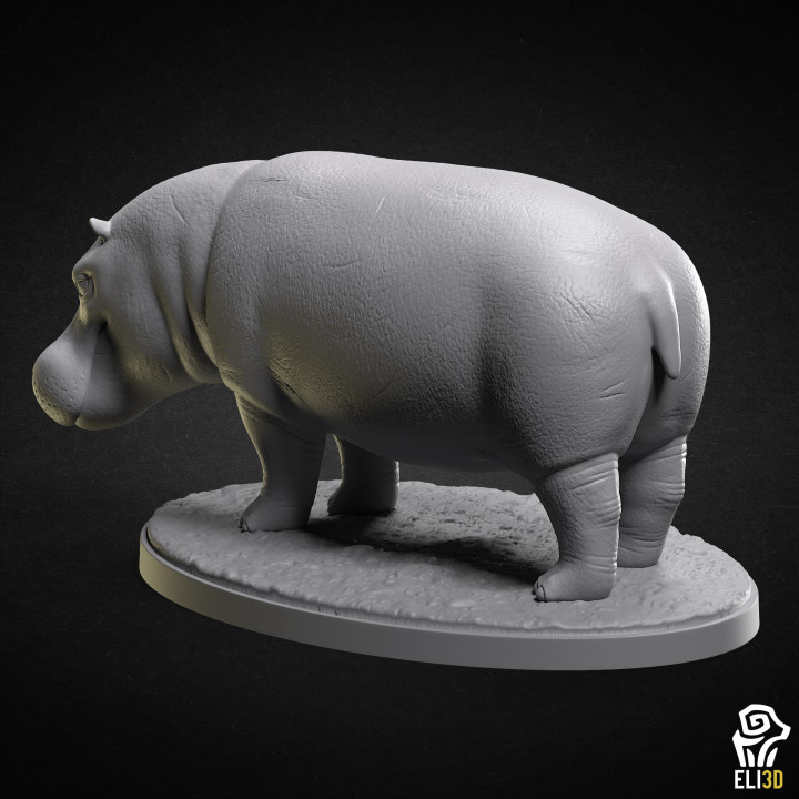 3D Printable Hippo by ELI 3D