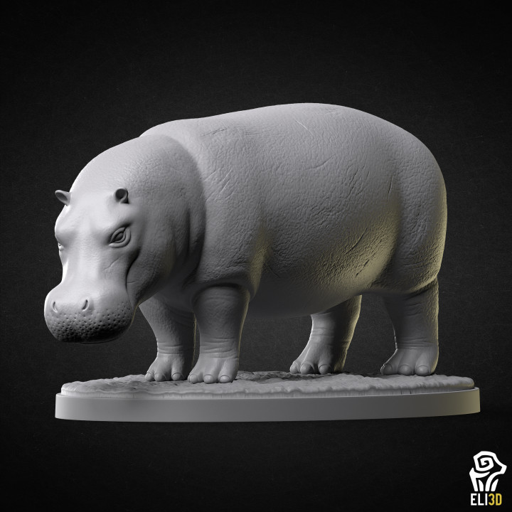 3D Printable Hippo by ELI 3D