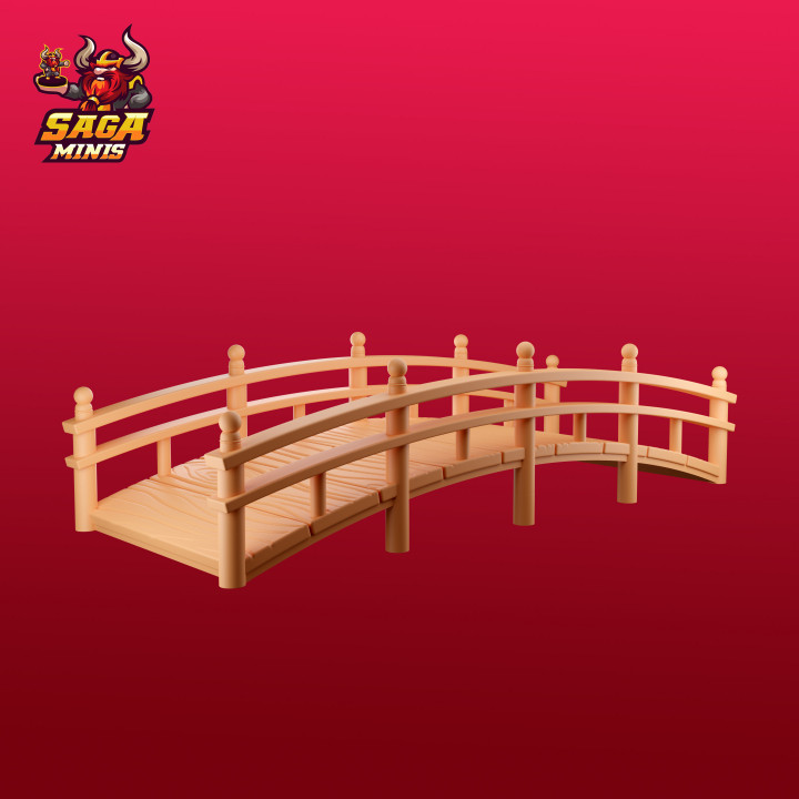 3D Printable Japanese Bridge by Saga Miniatures