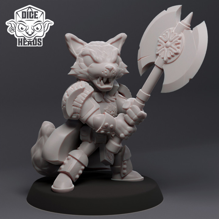 3D Printable Fox Fighters (25mm 10x variants) (pre-supported included ...