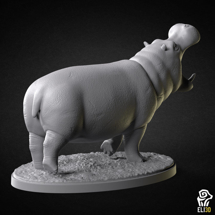 3D Printable Hippo - Animal by ELI 3D