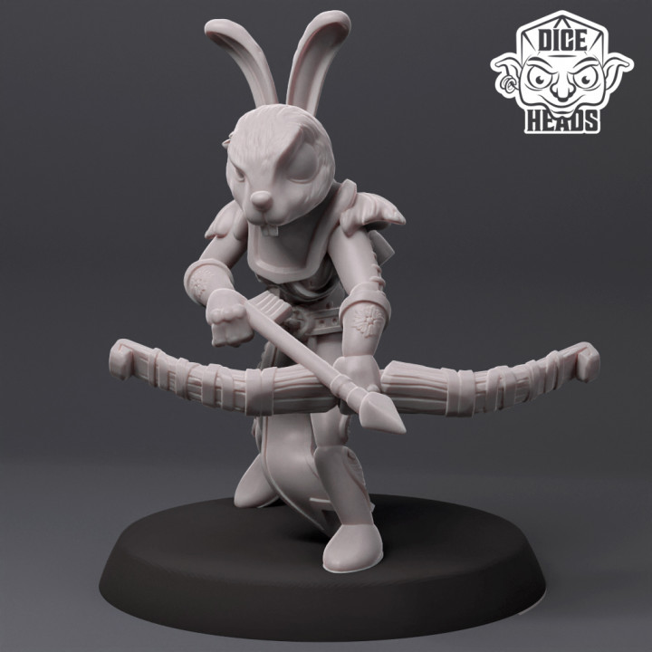 3D Printable Rabbit Rangers (25mm 5x variants) (pre-supported included ...