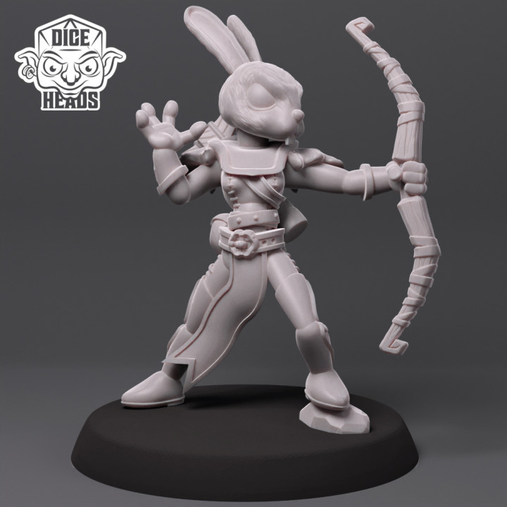 3D Printable Rabbit Rangers (25mm 5x variants) (pre-supported included ...