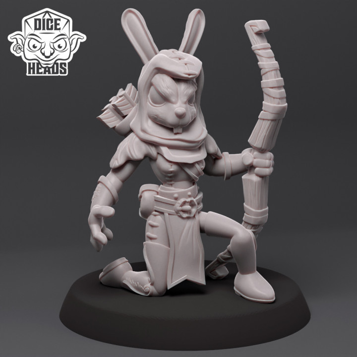 3D Printable Rabbit Rangers (25mm 5x variants) (pre-supported included ...