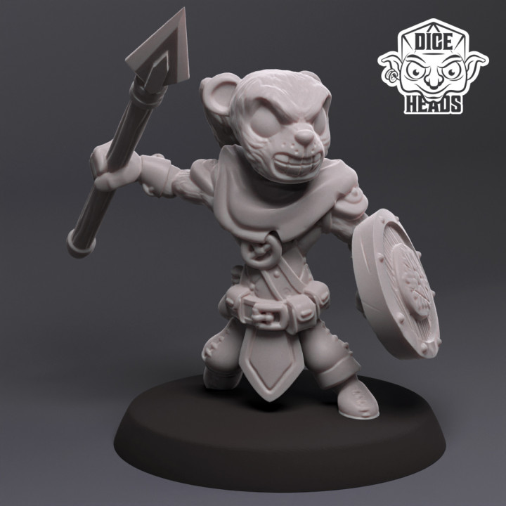 3D Printable Weasel Infantry (25mm 8x variants) (pre-supported included) by Dice Heads