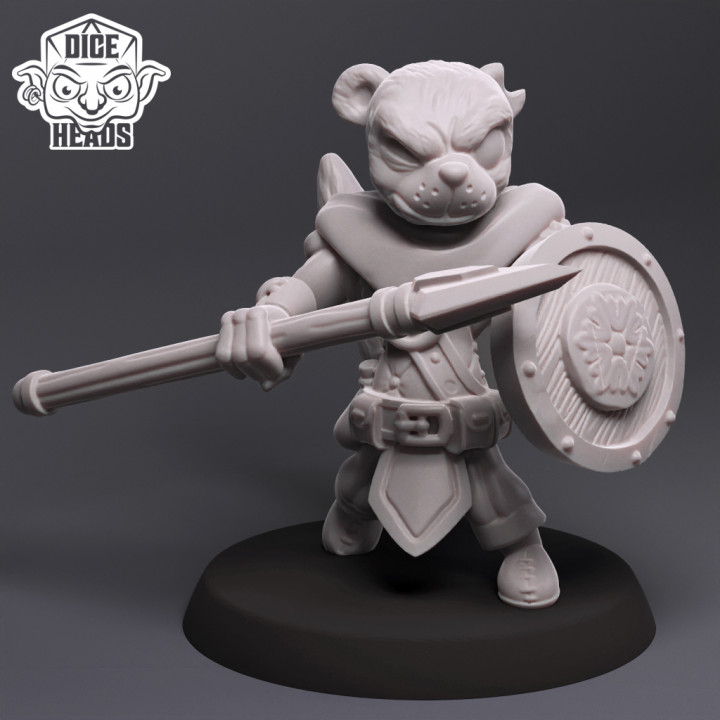 3D Printable Weasel Infantry (25mm 8x variants) (pre-supported included) by Dice Heads