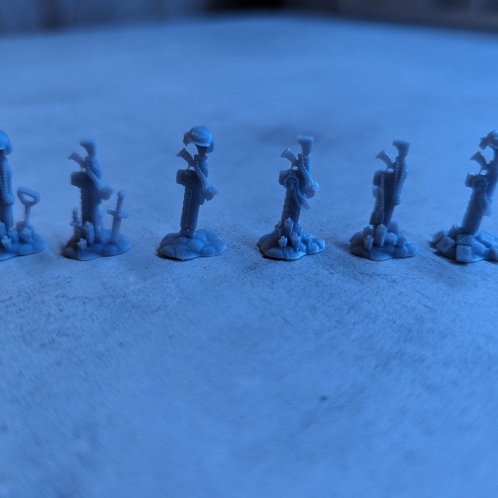 3D Printable IMPERIAL OBJECTIVE MARKERS [PRESUPPORTED] by AlpineWeiss3D