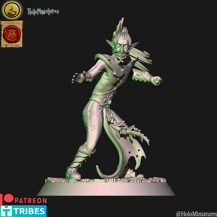 3D Printable wood elves fantasy football team (elf) by HoloMiniatures