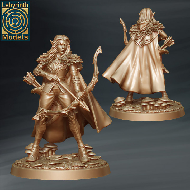 3D Printable Forest Elf Rangers - 32mm scale by Labyrinth Models