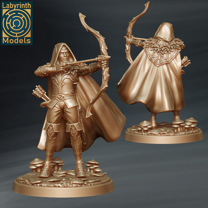 3D Printable Forest Elf Rangers - 32mm scale by Labyrinth Models
