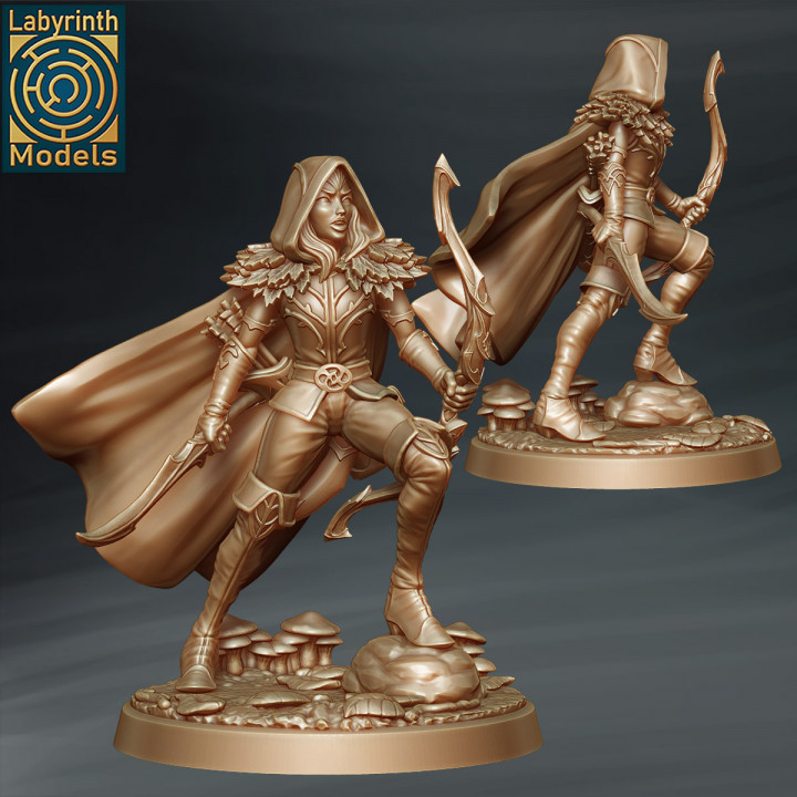 3D Printable Forest Elf Rangers - 32mm scale by Labyrinth Models