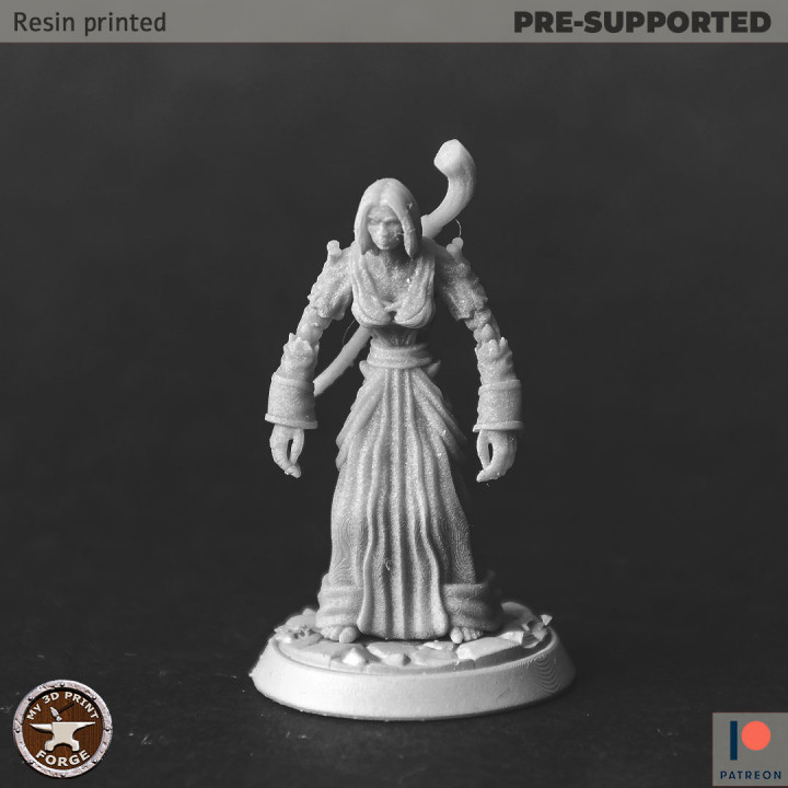 3D Printable Undead Female Mage Two models by My3DPrintForge