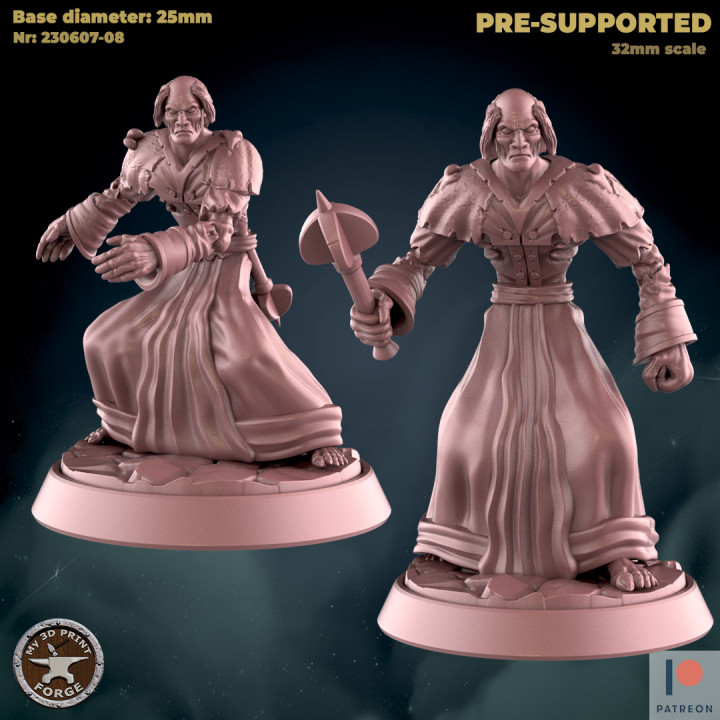 3D Printable Undead Priest Two models by My3DPrintForge