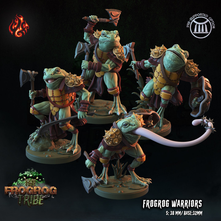 3D Printable Frogrog Warriors by Crippled God Foundry