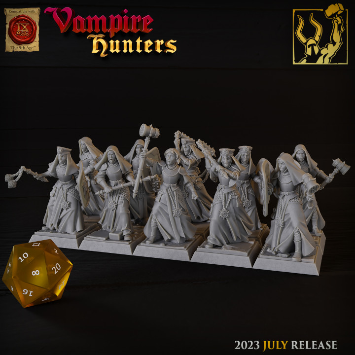 3D Printable Titan Forge Miniatures - 2023 - July - Vampire Hunters ...