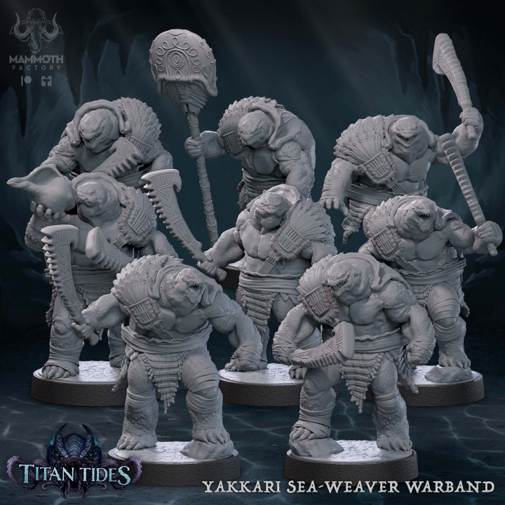 3D Printable Yakkari Sea-Weaver Warband by Mammoth Factory