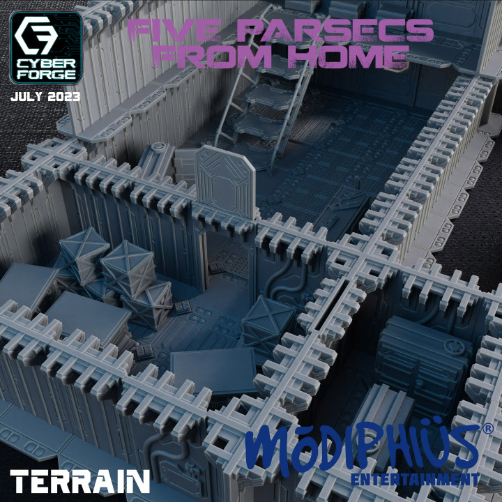 3D Printable Cyber Forge - July 2023 Release by Titan Forge Miniatures