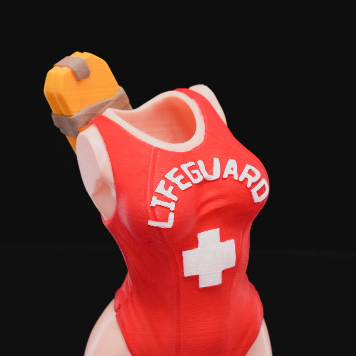 3D Printable Lifeguard Body Vase - Female by Stlflix