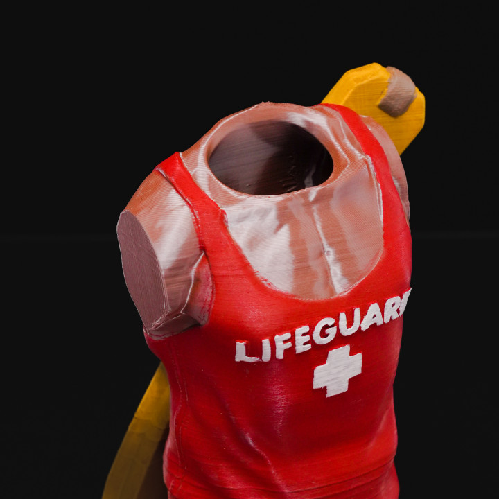 3D Printable Lifeguard Body Vase - Male by Stlflix