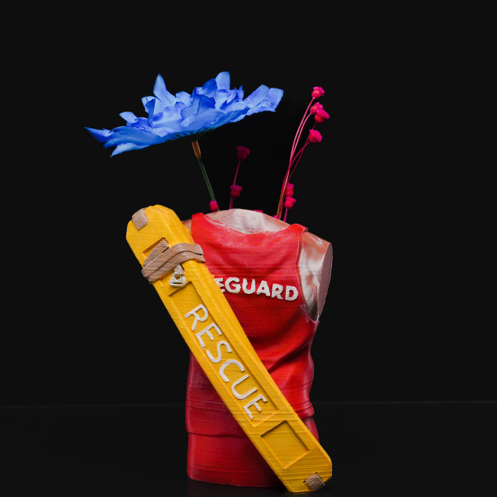 3D Printable Lifeguard Body Vase - Male by Stlflix